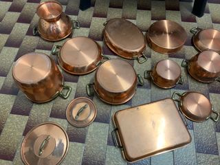 Set di padelle in rame made in italy