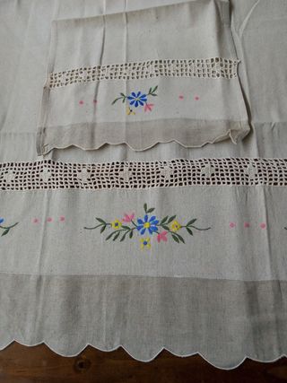 asciugamano grande e piccola uncinetto a mano