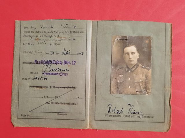 Carnet de conducir aleman Wehermacht 1940 WWII en Valencia en WALLAPOP