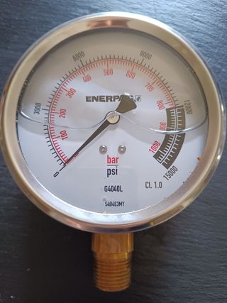manometro enerpac glicerina attacco 1/2