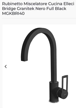 Rubinetto Miscelatore Cucina - Nero opaco - Elleci
