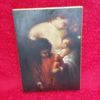 Dipinto Olio su legno 44x59cm cornice dorata 3,5cm