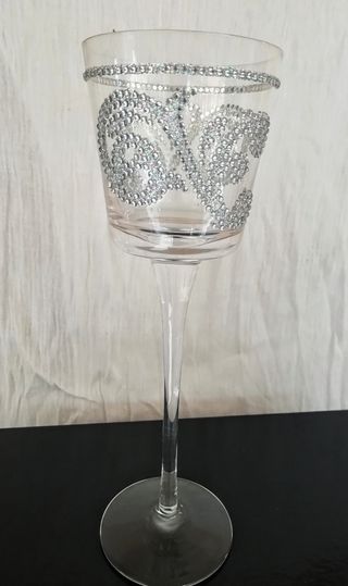 Portacandele vintage in vetro