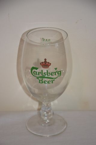 Bicchiere calice grande Carlsberg Beer