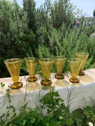 Bicchieri vetro soffiato vintage