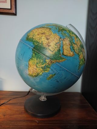 lampada mappamondo vintage