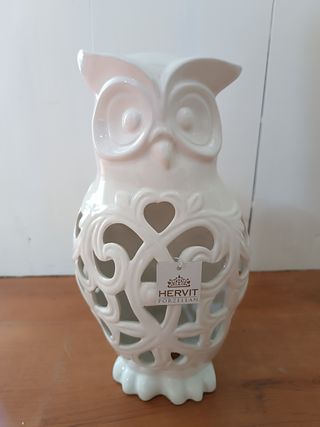Gufo in ceramica traforata Hervit