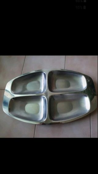 antipastiera Alessi vintage anni 80 in acciaio