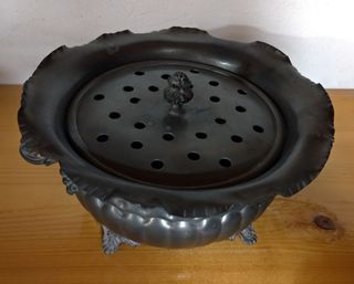 Fioriera in peltro (centrotavola/porta oggetti)