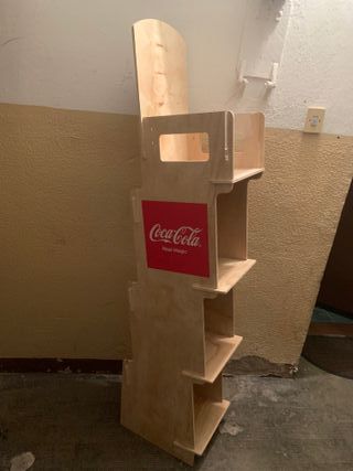 Coca-Cola scaffale 4 ripiani in legno