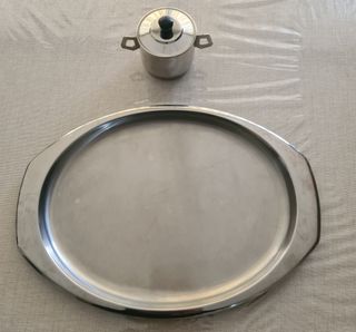 Vassoio inox + bricchetto