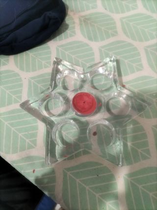 porta candele vetro a forma di stella