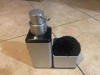 Dispenser per sapone più 2 scomparti per spugna