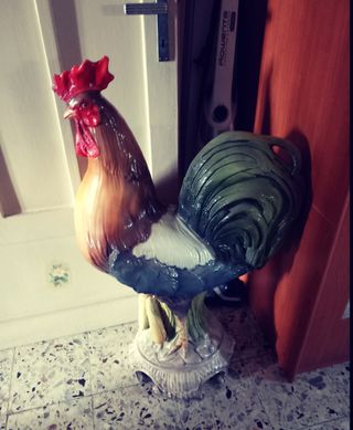 Gallo in Porcellana 98 cmH 68 cm L
