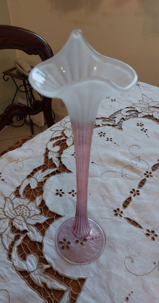 soliflore a forma di calla in vetro di murano