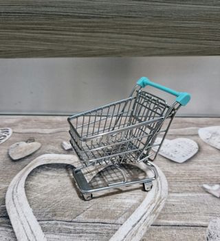 Carrellino spesa in miniatura porta bon bon