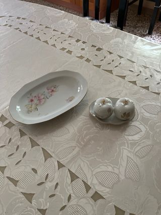 Vassoio limoges con sale e pepe