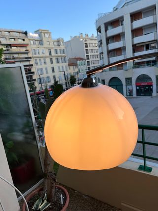 Lampada da terra Vintage Arco con base in marmo