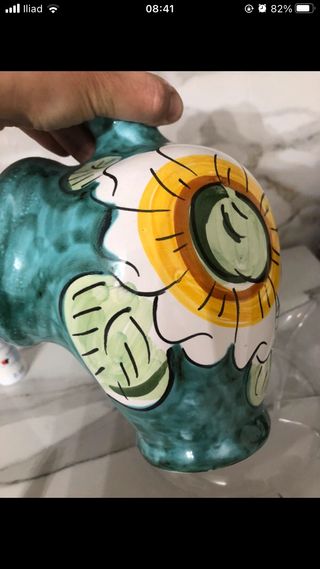 Porta cialde in ceramica dipinto a mano