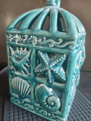 Lanterna portacandele in ceramica