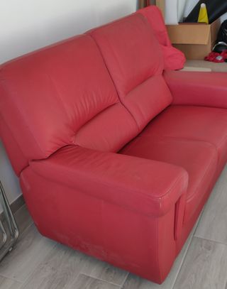 Divano Rosso 2 posti similpelle