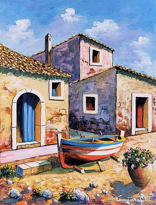 Quadro dipinto ad olio su tela