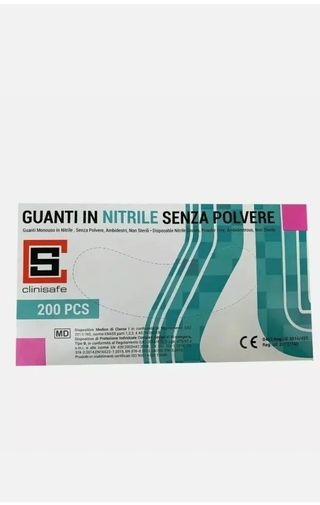 1000 GUANTI IN NITRILE  senza polvere Taglia M