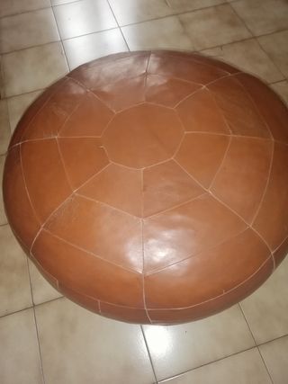 Pouf vera pelle