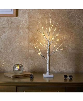 Albero a  rami a batteria con luci