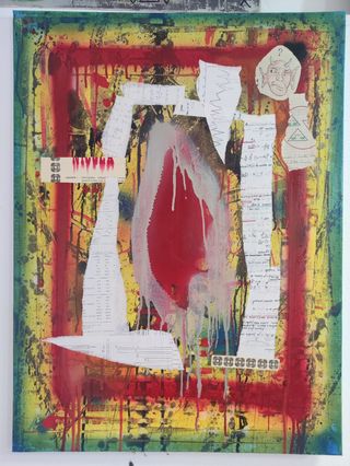 "Maternità Espressa In Calcoli" (dipinto astratto)