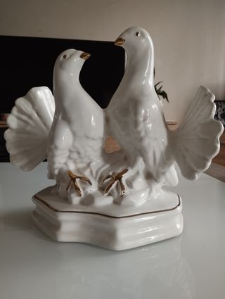 Coppia Colombi in Ceramica