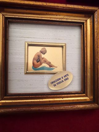 Quadretto su foglia d'oro