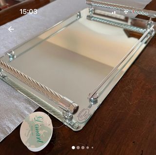 Vassoio silver con specchio Dimart