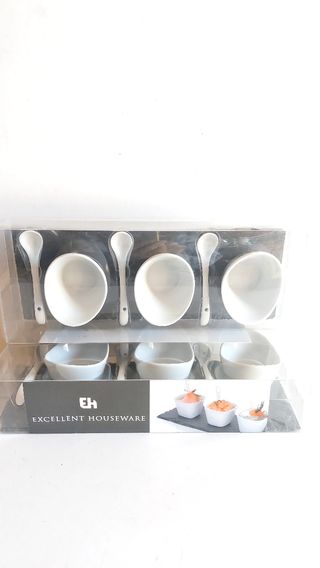 set 6 ciotoline appetizer + cucchiaini