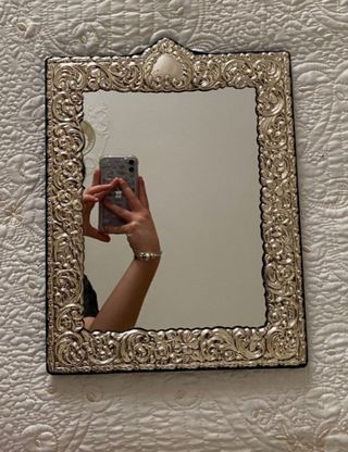 Specchio da tavolino in argento