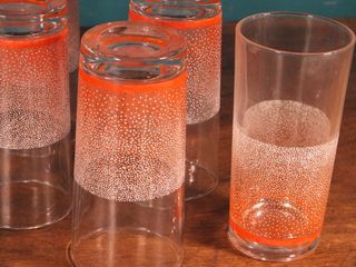 Set 6 bicchieri alti vintage 1970-1980 vetro