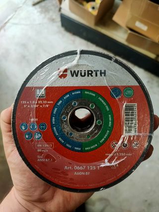 50 Dischi da taglio Wurth 125x1