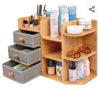 organizer in legno con cassetti 42*18*32 cm