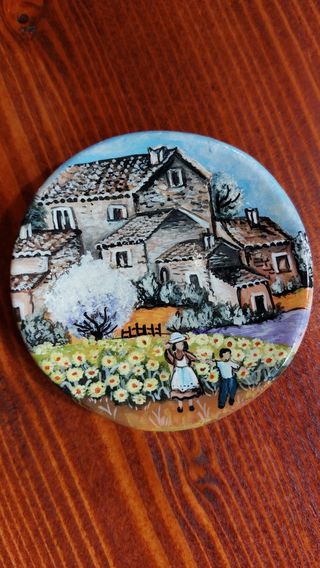 calamita terracotta dipinta a mano