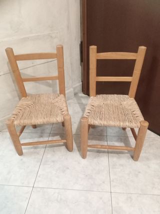 sedioline in paglia vintage