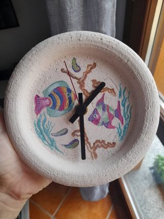 Orologio da tavolo dipinto mano