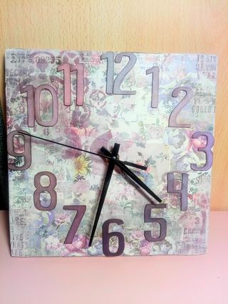 Orologio stile shabby collage