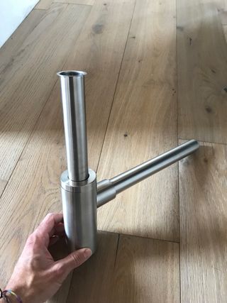 Due sifoni a vista in acciaio satinato nuovi