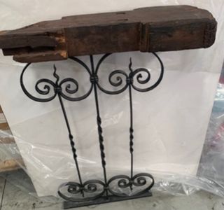 Vintage Art deco in legno e Ferro