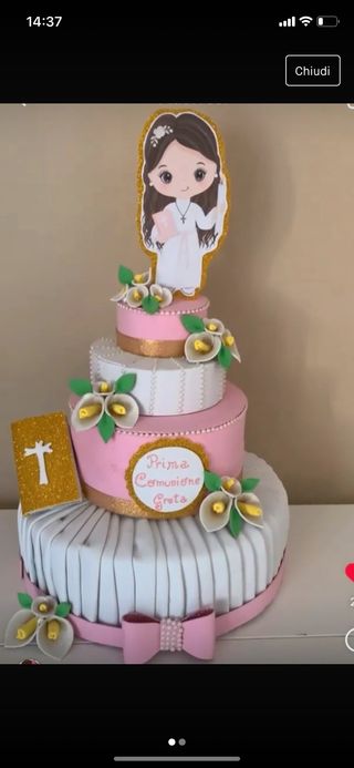Torta finta comunione