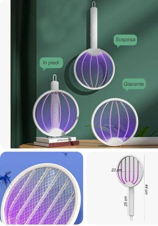racchetta anti zanzare a led