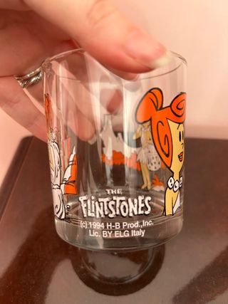 Bicchiere nutella wilma dei flintstones 1994