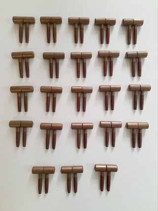 cerniere anuba diametro 16mm ferro bronzato nuove