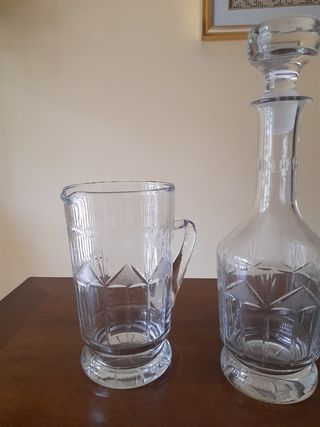 Set di Caraffa e Bottiglia in CRISTALLO
