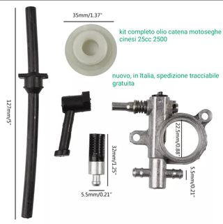 Pompa olio vite senza fine ricambi motosega 25cc